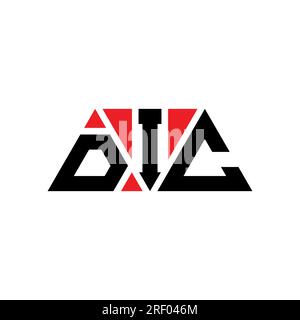 DIC-Logo mit Dreiecksbuchstaben und Dreiecksform. DIC-Dreieck-Logo ...