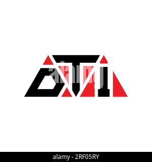 DTI-Logo mit Dreiecksbuchstaben und Dreiecksform. DTI-Dreieck-Logo ...