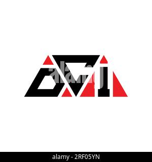 DCI-Logo mit dreieckigem Buchstaben in Dreiecksform. DCI-Dreieck-Logo ...