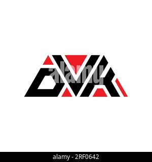 DVK-Logo mit Dreiecksbuchstaben und Dreiecksform. Monogramm mit DVK ...