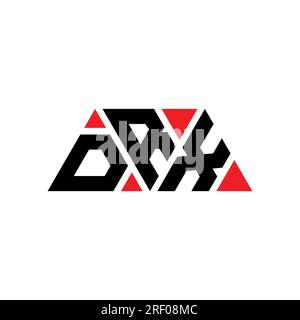 DRX-Logo mit Dreiecksbuchstaben und Dreiecksform. DRX-Dreieck-Logo ...