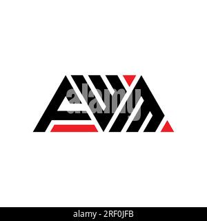 FWM-Logo mit Dreiecksbuchstaben und Dreiecksform. Monogramm mit FWM ...