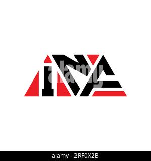 Logo mit INF-Dreiecksbuchstaben und Dreiecksform. Monogramm mit INF ...