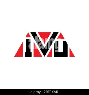 IVU-Logo mit Dreiecksbuchstaben und Dreiecksform. IVU-Dreieck-Logo ...