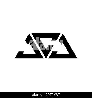 JCJ-Logo mit Dreiecksbuchstaben und Dreiecksform. Monogramm mit JCJ ...