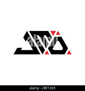 JMO-Logo mit Dreiecksbuchstaben in Dreiecksform. Monogramm mit JMO ...