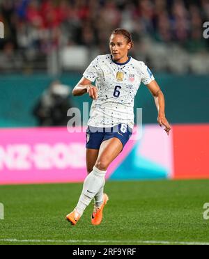 1. August 2023: Lynn Williams (USA) schaut während eines Gruppenspiels ...