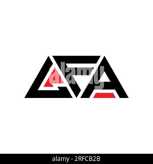 LFA-Logo mit Dreiecksbuchstaben und Dreiecksform. Monogramm mit LFA ...