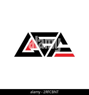 LEF-Logo mit Dreiecksbuchstaben und Dreiecksform. LEF-Dreieck-Logo ...