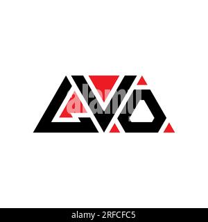 LVO-Logo mit dreieckigem Buchstaben in Dreiecksform. Monogramm mit LVO ...