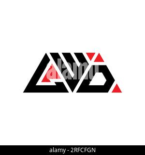 LWD-Logo mit Dreiecksbuchstaben und Dreiecksform. LWD-Monogramm mit ...
