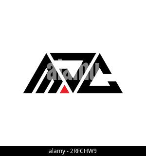 MJC-Logo mit Dreiecksbuchstaben und Dreiecksform. Monogramm mit MJC ...