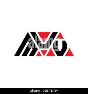 MUV-Logo mit Dreiecksbuchstaben und Dreiecksform. MUV-Dreieck-Logo ...