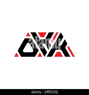 OKK-Logo mit Dreiecksbuchstaben und Dreiecksform. OKK-Dreieck-Logo ...
