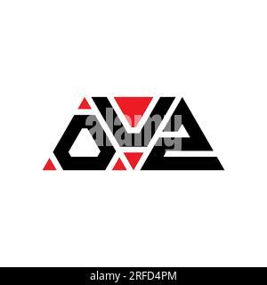 OUZ-Logo mit Dreiecksbuchstaben und Dreiecksform. Monogramm mit OUZ ...