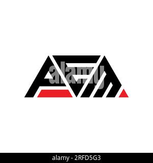PEM-Logo mit Dreiecksbuchstaben und Dreiecksform. Monogramm mit PEM ...