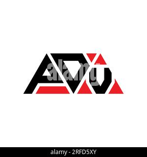 PDV-Logo mit Dreiecksbuchstaben und Dreiecksform. PDV-Dreieck-Logo ...