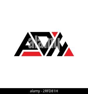PDH-Logo mit Dreiecksbuchstaben und Dreiecksform. PDH-Monogramm mit ...