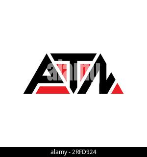 PTN-Logo mit Dreiecksbuchstaben und Dreiecksform. Monogramm mit PTN ...