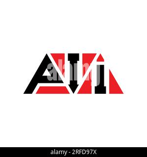 PII-Logo mit Dreiecksbuchstaben und Dreiecksform. PII Dreieck Logo ...