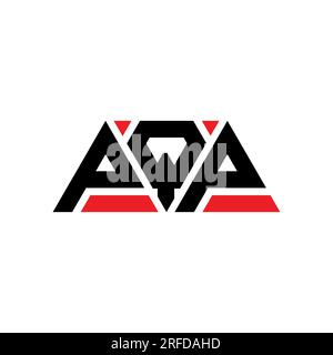 PQP-Logo mit Dreiecksbuchstaben und Dreiecksform. PQP-Dreieck-Logo ...