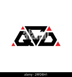 QCD-Logo mit Dreiecksbuchstaben und Dreiecksform. Monogramm mit QCD ...