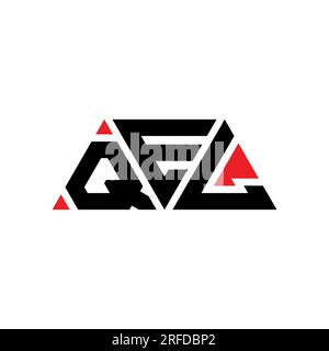 QEL-Logo mit Dreiecksbuchstaben und Dreiecksform. Monogramm mit dem QEL ...