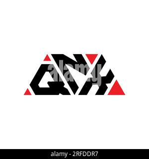 QNX-Logo mit Dreiecksbuchstaben und Dreiecksform. Monogramm mit QNX ...