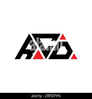 RCD-Logo mit Dreiecksbuchstaben und Dreiecksform. RCD-Dreieck-Logo ...