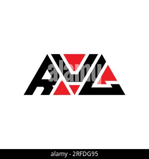 RUL-Logo mit Dreiecksbuchstaben und Dreiecksform. RUL-Monogramm mit ...