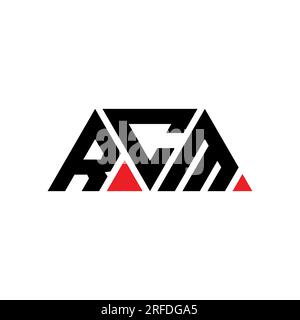 RCM-Logo mit dreieckigem Buchstaben in Dreiecksform. Monogramm mit RCM ...
