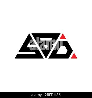 SBD-Logo mit Dreiecksbuchstaben und Dreiecksform. SBD-Monogramm mit ...