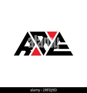 RRE-Logo mit Dreiecksbuchstaben und Dreiecksform. RRE-Dreieck-Logo ...