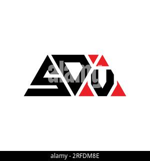 SDV-Logo mit Dreiecksbuchstaben und Dreiecksform. SDV-Dreieck-Logo-Monogramm. SDV-dreieckige ...