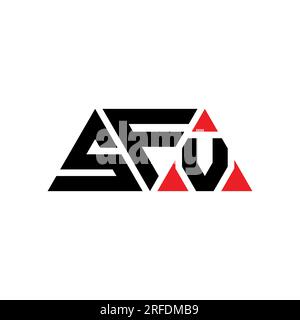 SFV-Logo mit Dreiecksbuchstaben und Dreiecksform. SFV-Monogramm mit ...