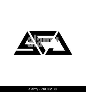 SFJ-Logo mit Dreiecksbuchstaben und Dreiecksform. Monogramm mit SFJ ...