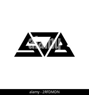 SJB-Logo mit Dreiecksbuchstaben und Dreiecksform. Monogramm mit SJB ...
