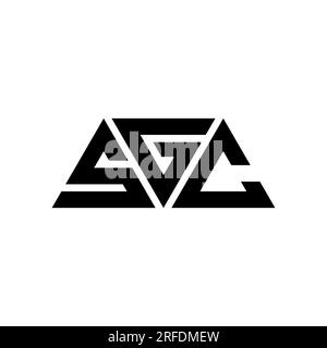 SGC-Logo mit Dreiecksbuchstaben und Dreiecksform. Monogramm mit SGC ...