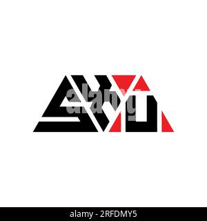SXU-Logo mit Dreiecksmuster und Dreiecksform. SXU-Dreieck-Logo ...