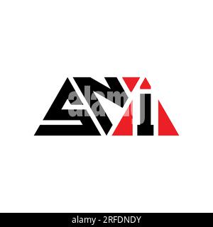 SNI-Logo mit Dreiecksbuchstaben und Dreiecksform. SNI Dreieck Logo ...