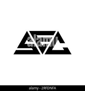 SEC-Logo mit Polygonform. SEC-Polygon- und würfelförmiges Logo. SECHSECKIGE Vektor-Logo-Vorlage ...