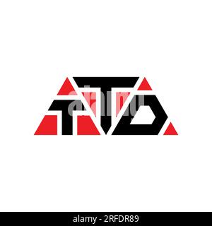 TTD-Logo mit Dreiecksbuchstaben und Dreiecksform. TTD Dreieck-Logo ...
