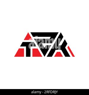 TZK-Logo mit Dreiecksbuchstaben und Dreiecksform. TZK-Dreieck-Logo ...