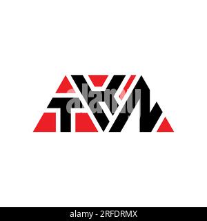 Dreieckiges TKN-Logo mit Dreiecksmuster. Monogramm mit TKN-Dreieck-Logo ...