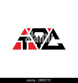 TQC-Logo mit Dreiecksbuchstaben und Dreiecksform. TQC-Dreieck-Logo ...
