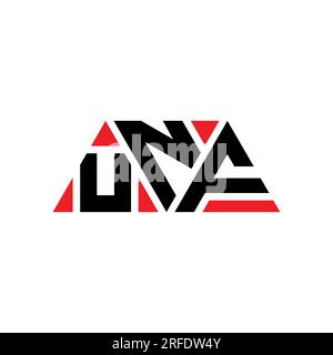 UNF-Logo mit Dreiecksbuchstaben und Dreiecksform. UNF-Monogramm mit ...