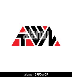 TWN-Logo mit Dreiecksbuchstaben und Dreiecksform. TWN Dreieck-Logo ...