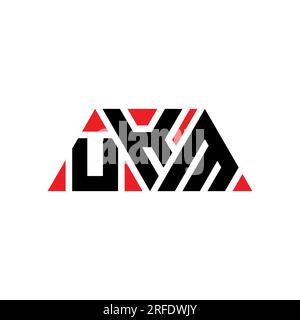 UKM-Logo mit Dreiecksbuchstaben und Dreiecksform. UKM-Dreieck-Logo ...
