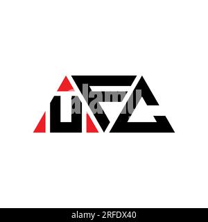UFC-Logo mit Dreiecksbuchstaben und Dreiecksform. UFC-Monogramm mit ...