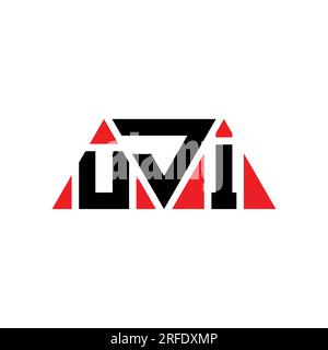 LOGO mit UJI-Dreiecksbuchstaben und Dreiecksform. Monogramm mit UJI ...